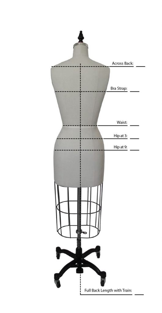 Size Chart - Nancy Sinoway Design